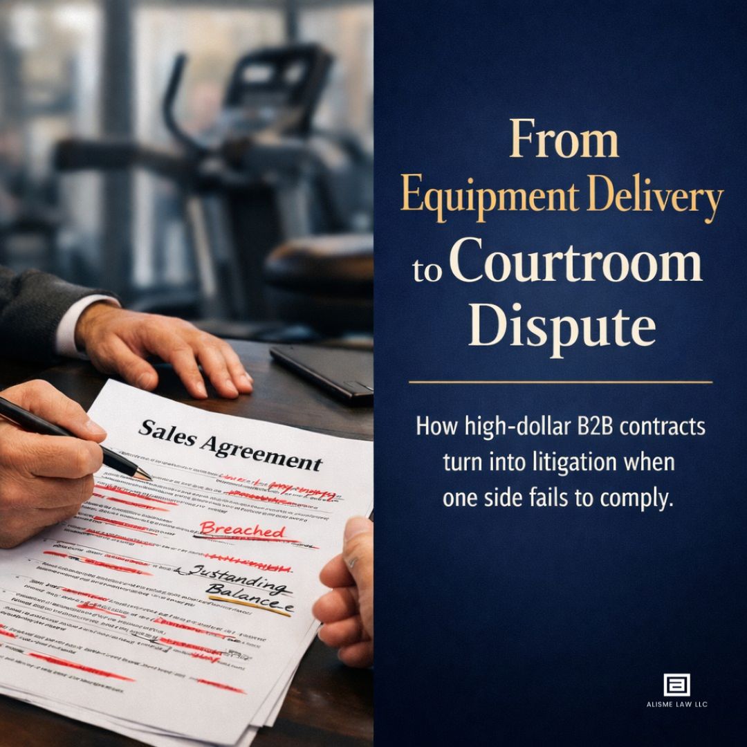 From Equipment Delivery to Courtroom Dispute: How high-dollar B2B contracts turn into litigation ...